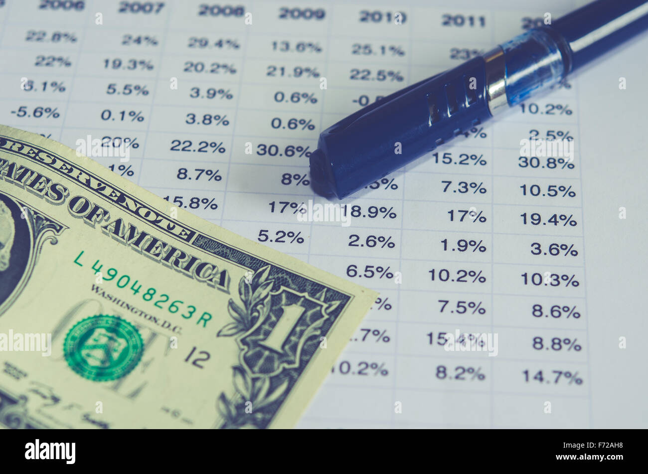 Business diagram on financial report Stock Photo - Alamy