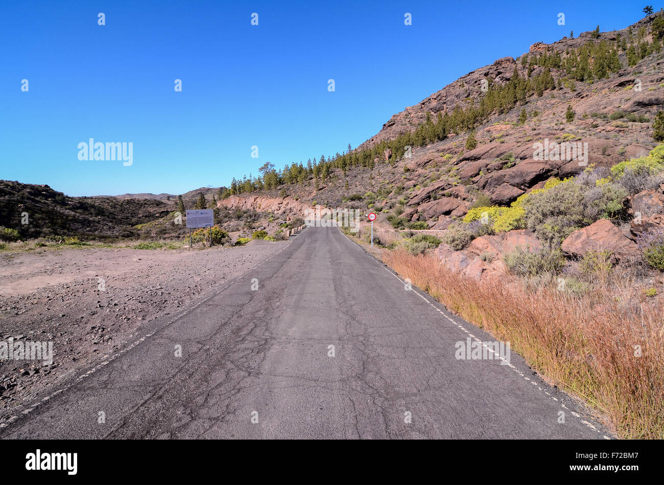 Long Lonely Road Stock Photo - Alamy
