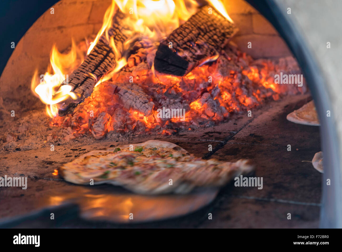 Tarte Flambee, ATraditional French Dish. Fresh Baked In A Wood-Fired ...