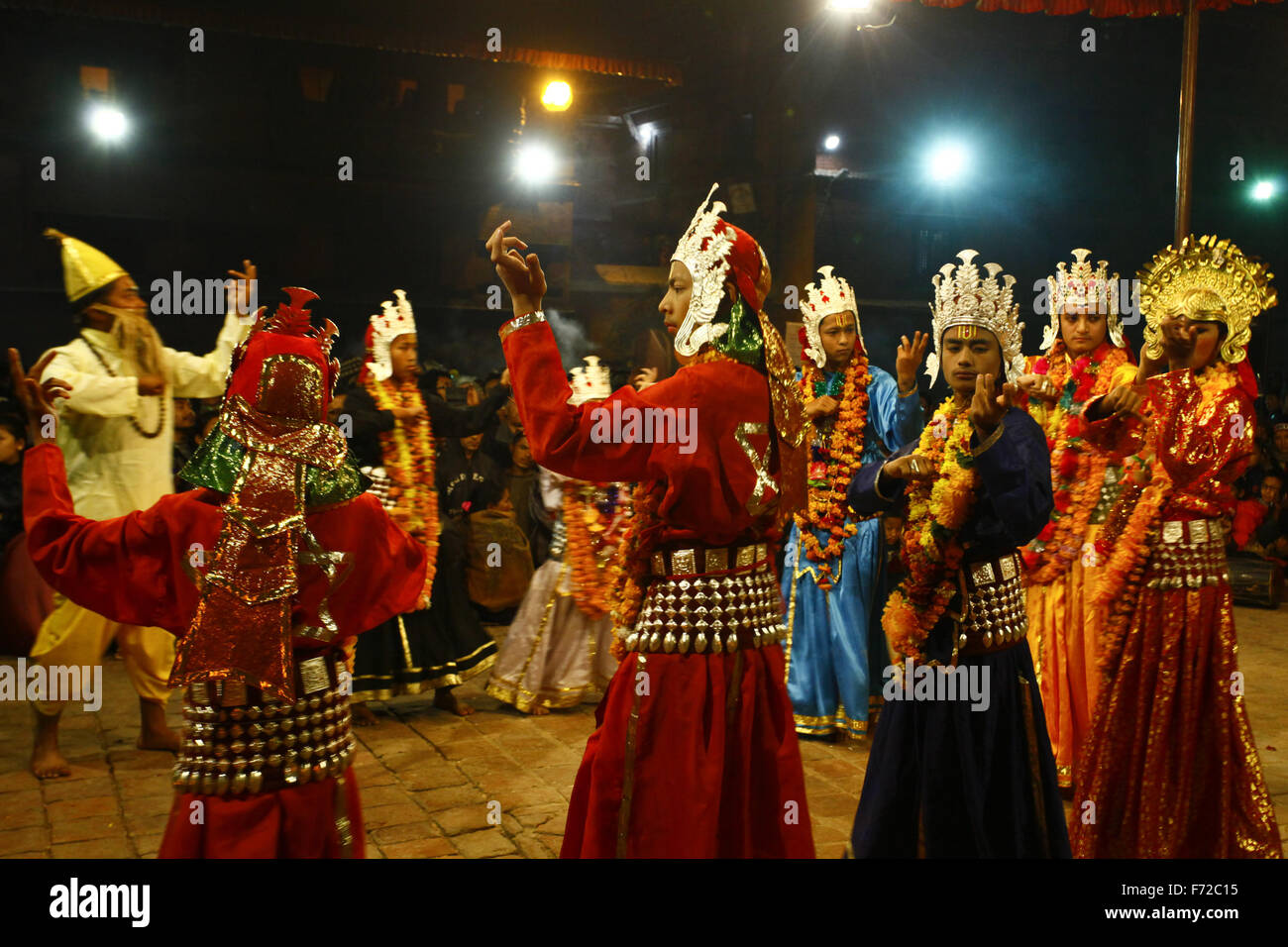 Nepalese Traditional Dance Festival Nepal Stock Photos & Nepalese ...