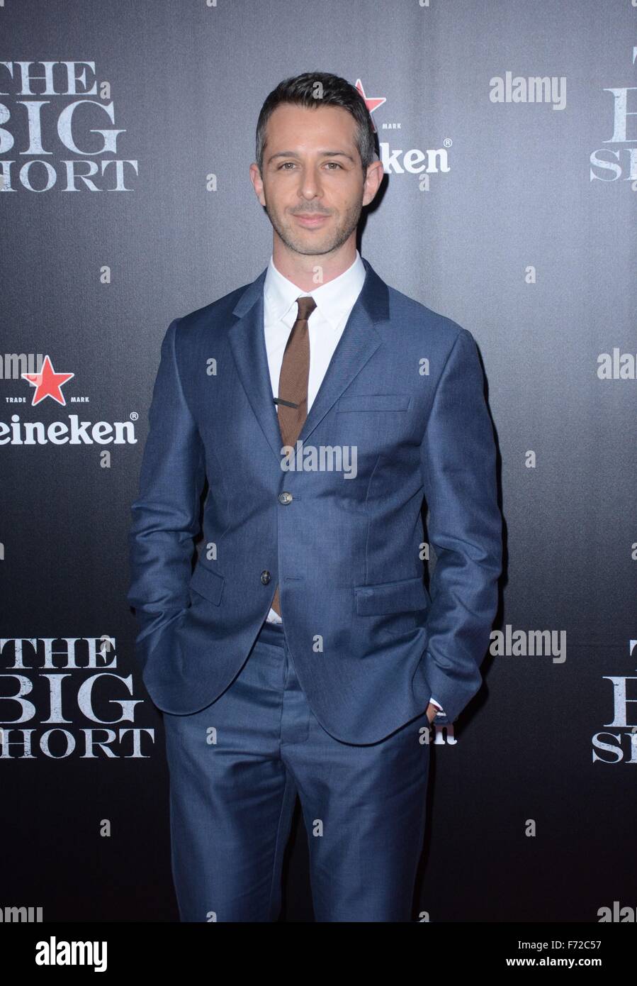 New York, NY, USA. 23rd Nov, 2015. Jeremy Strong at arrivals for THE ...