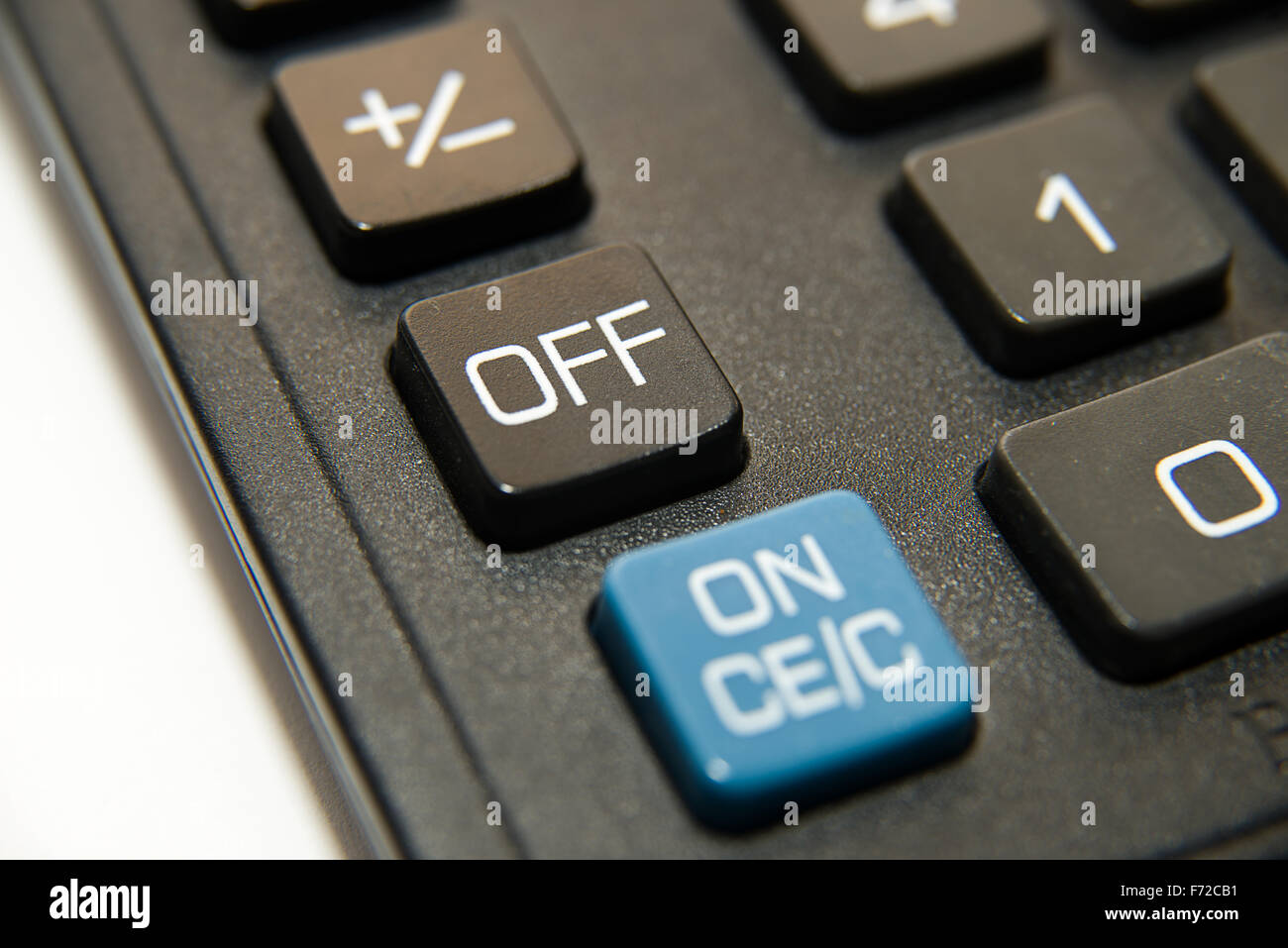 Black button device for computing close-up Stock Photo - Alamy