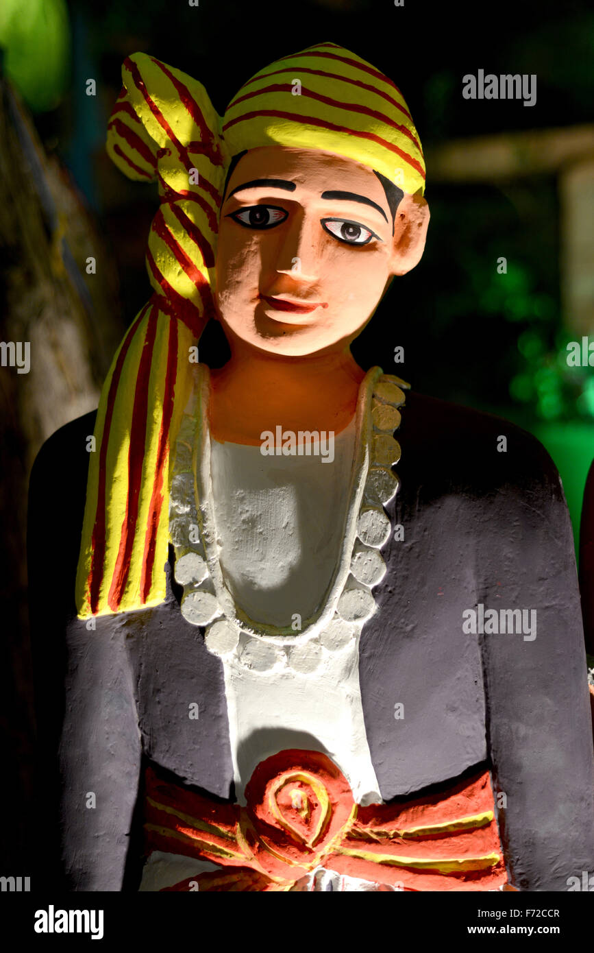 Indian tribe tribes tribal tribals handmade sand statue, Rajasthan ...