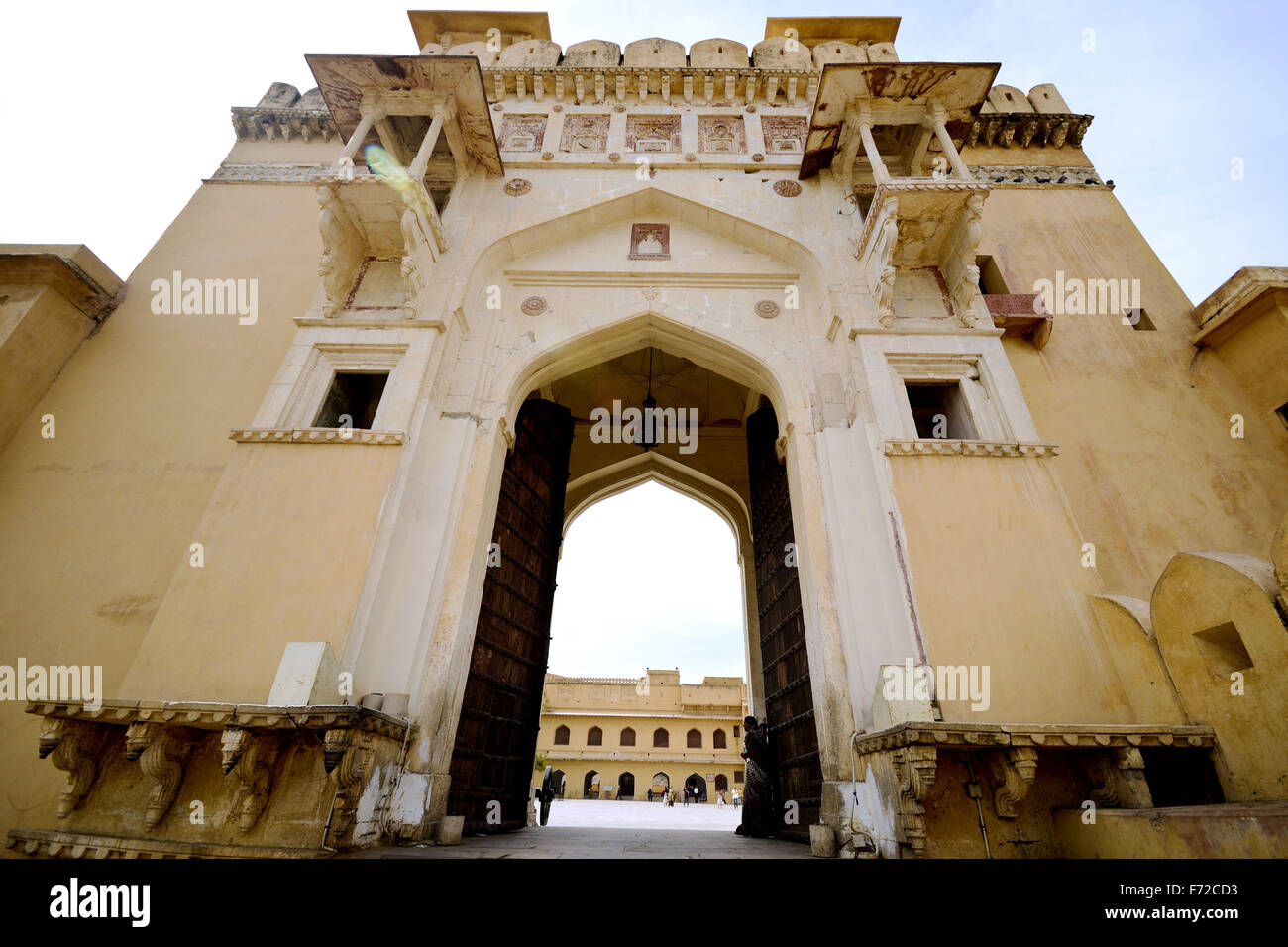 Amber fort entrance gate, jaipur, rajasthan, india, asia Stock Photo ...