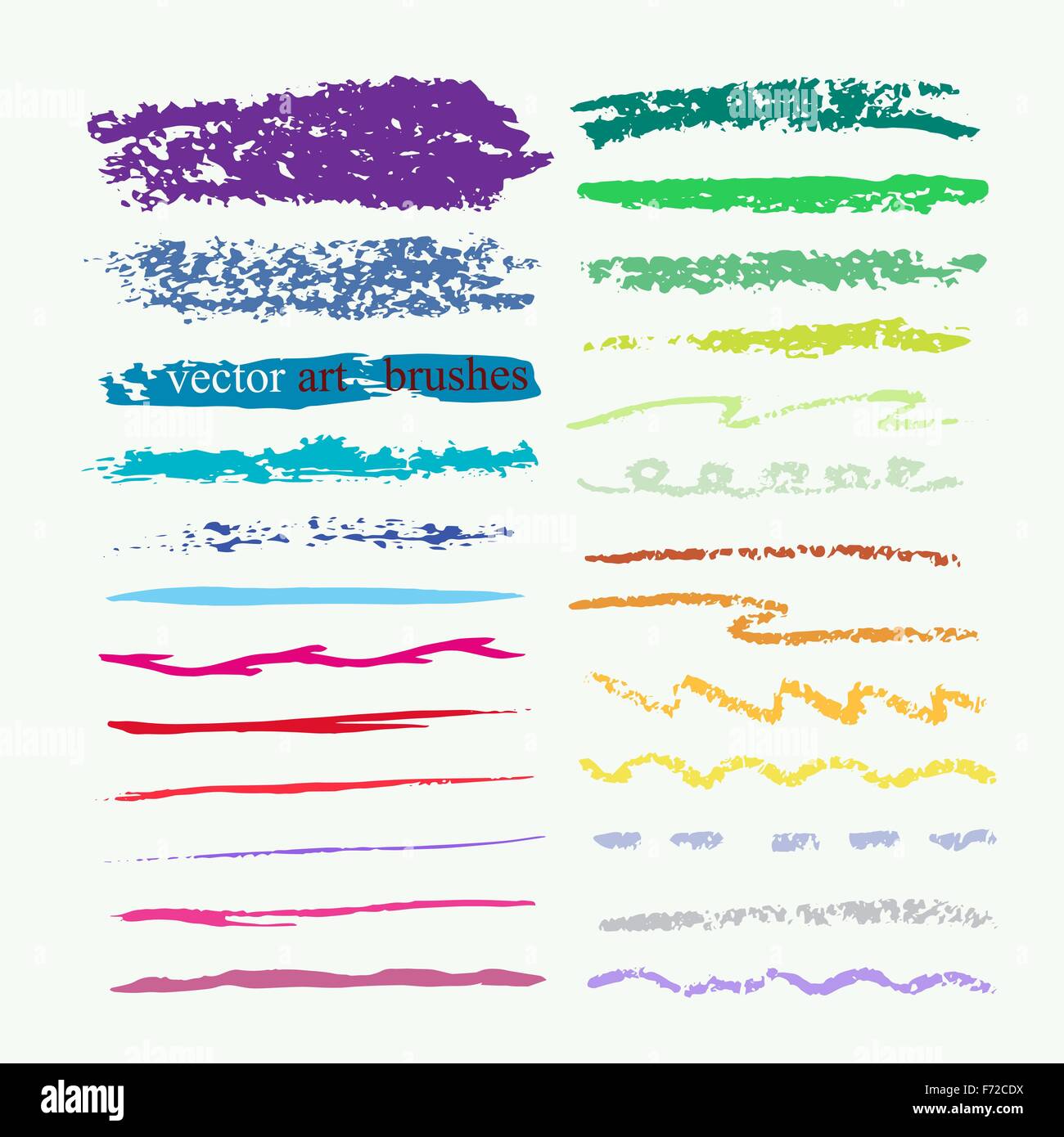 Art Brushes set - pastel colors Stock Vector Image & Art - Alamy