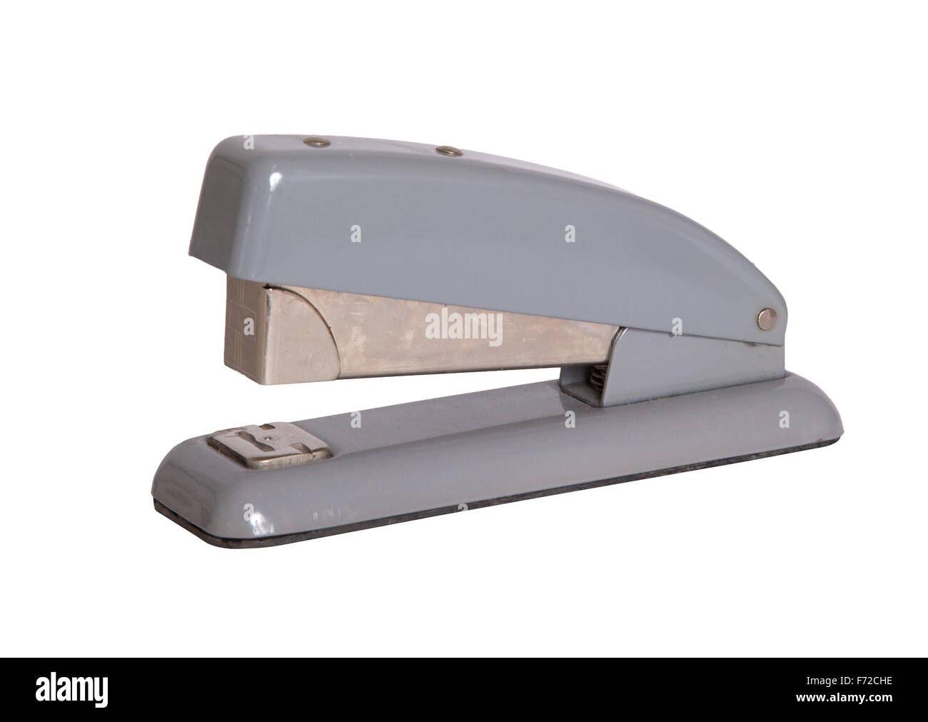 Old dirty stapler isolated on a white background Stock Photo - Alamy