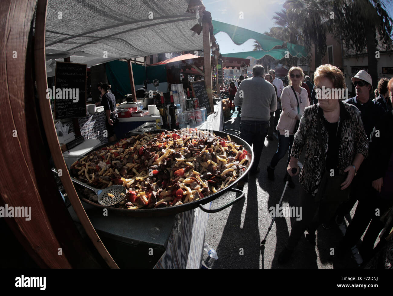 Typical local dishes and meals offered on a gastronomic street fair in ...