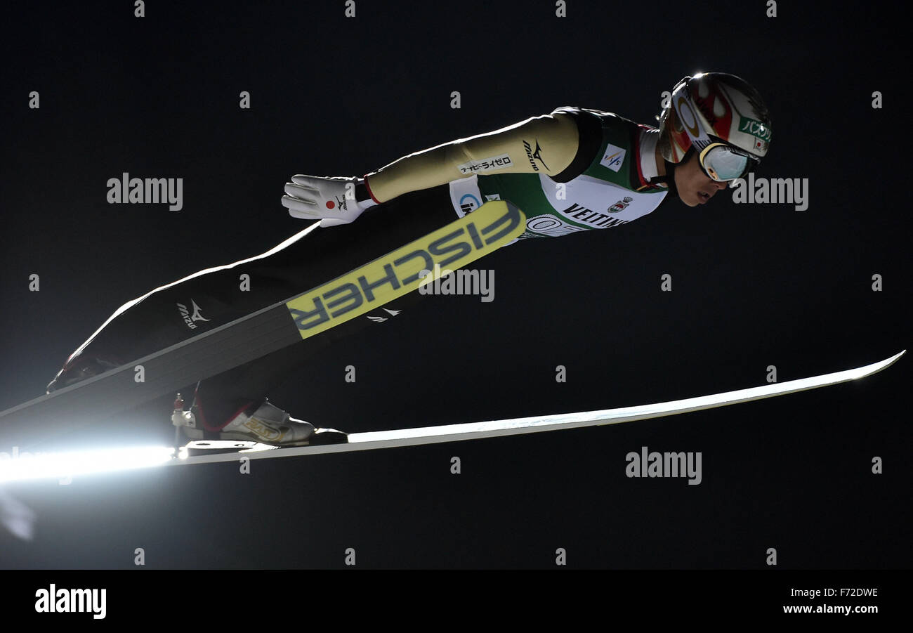 Klingenthal, Germany. 21st Nov, 2015. Japan's Taku Takeuchi in action ...