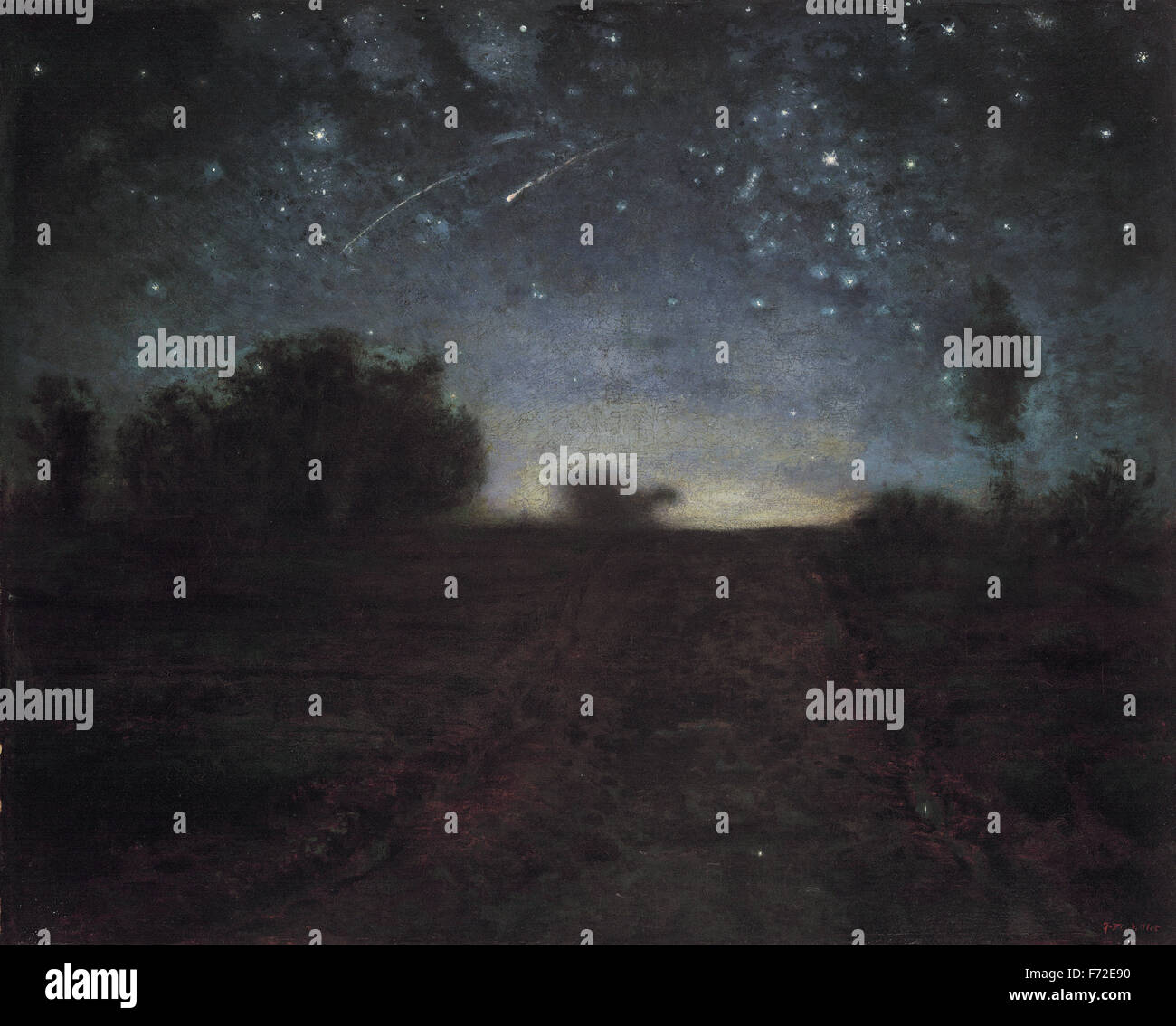 Jean-François Millet - Starry Night Stock Photo - Alamy