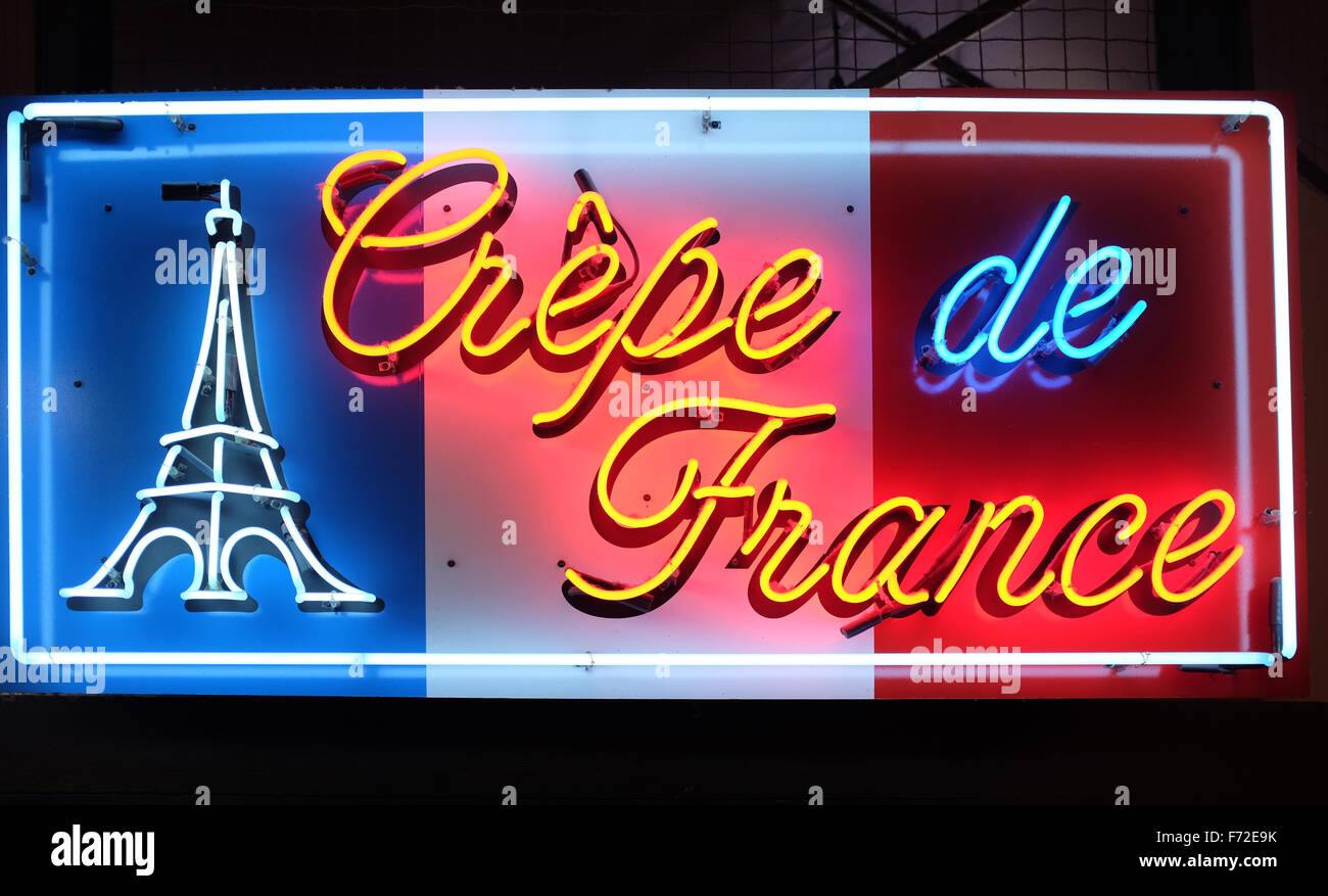 Crepe de France sign Stock Photo - Alamy