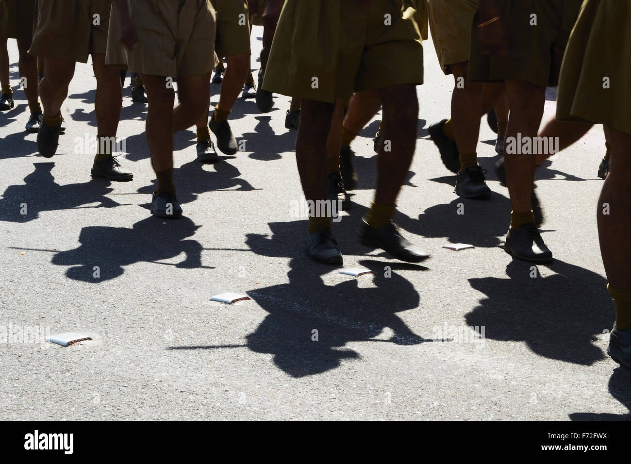 RSS, Rashtriya Swayamsevak Sangh volunteers walking on road, jodhpur ...