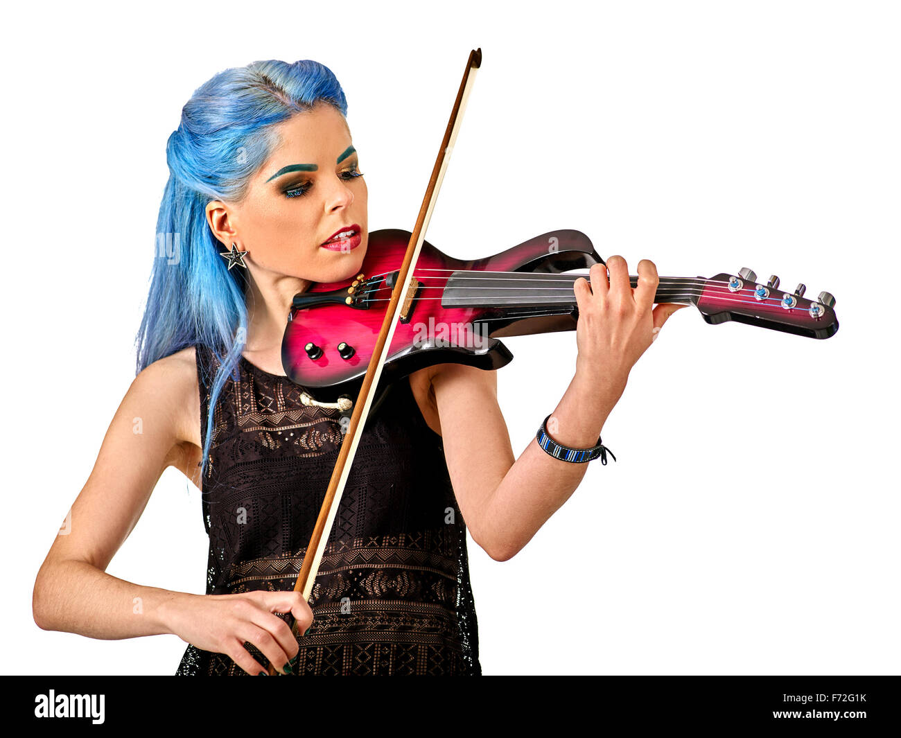 Music performers girl violinist Stock Photo - Alamy