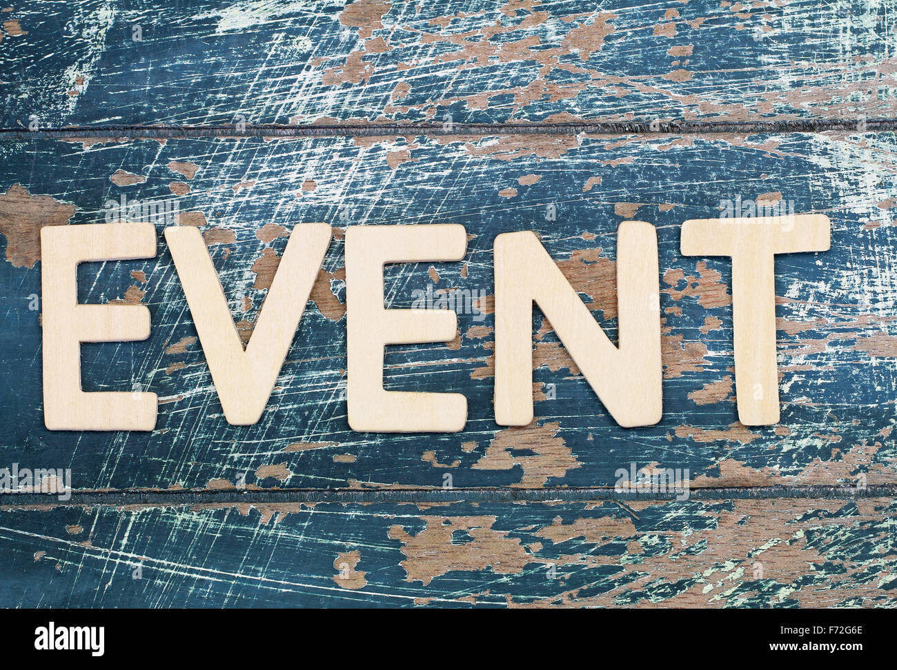 Word event written with wooden letters on rustic surface Stock Photo ...