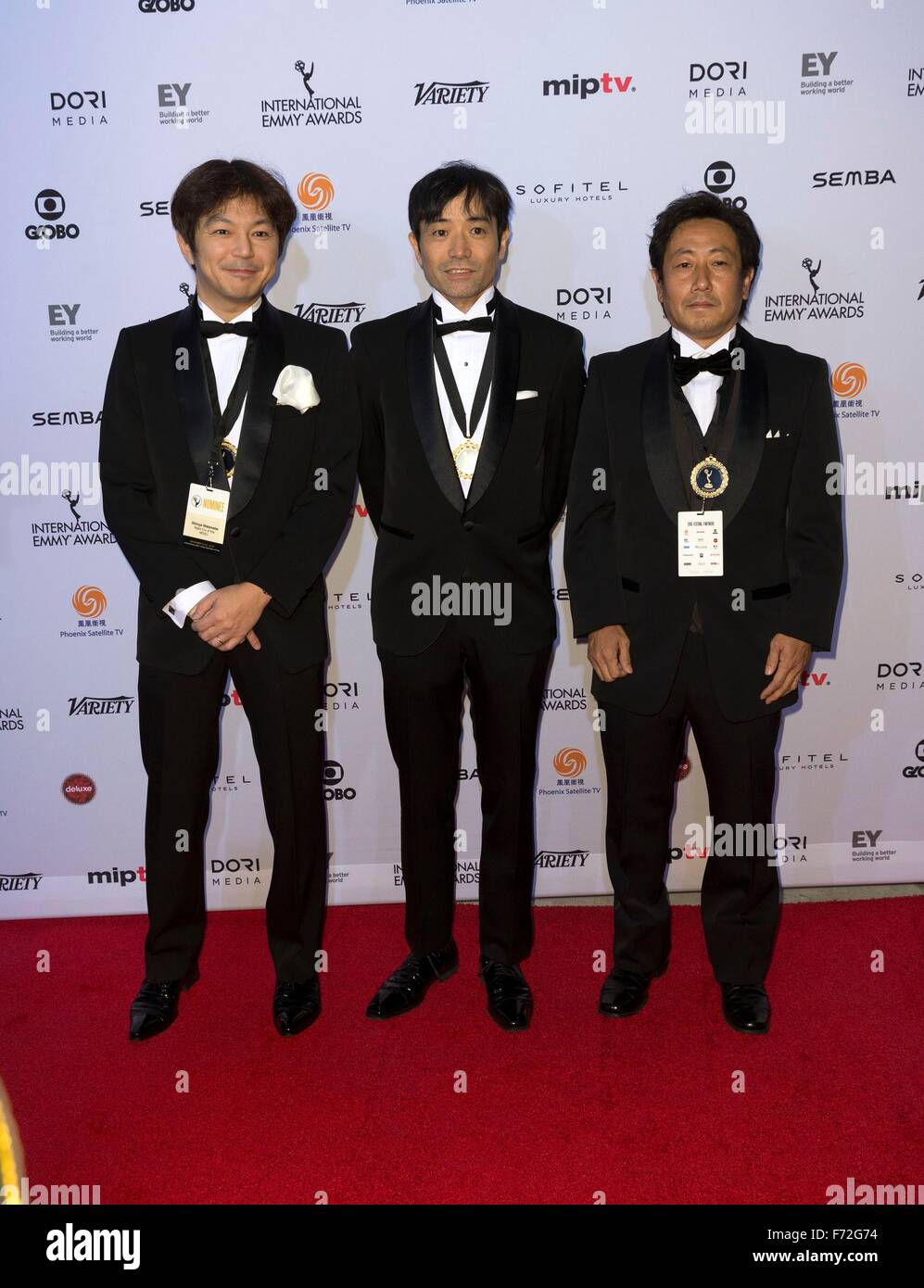 New York, NY, USA. 23rd Nov, 2015. Shinya Watanabe, guest, Mamoru Inoue ...