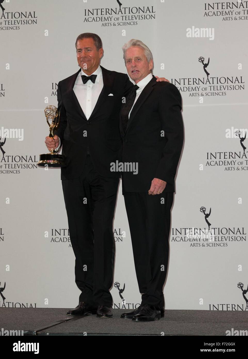 New York, NY, USA. 23rd Nov, 2015. Richard Plepler, Michael Douglas in ...