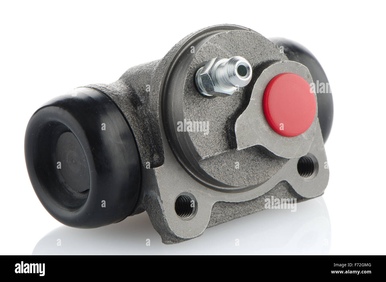 Car cylinder brake drum on white background Stock Photo - Alamy