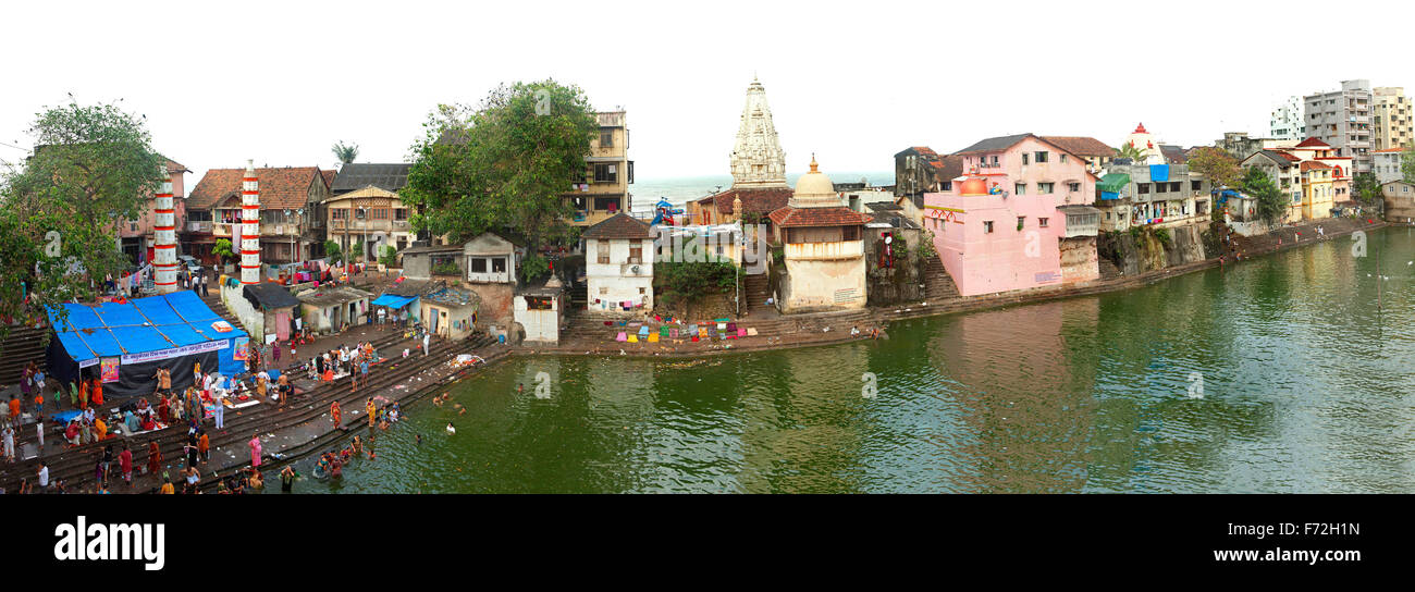 Banganga water tank ; aerial ; panoramic ; walkeshwar ; malabar hill ...