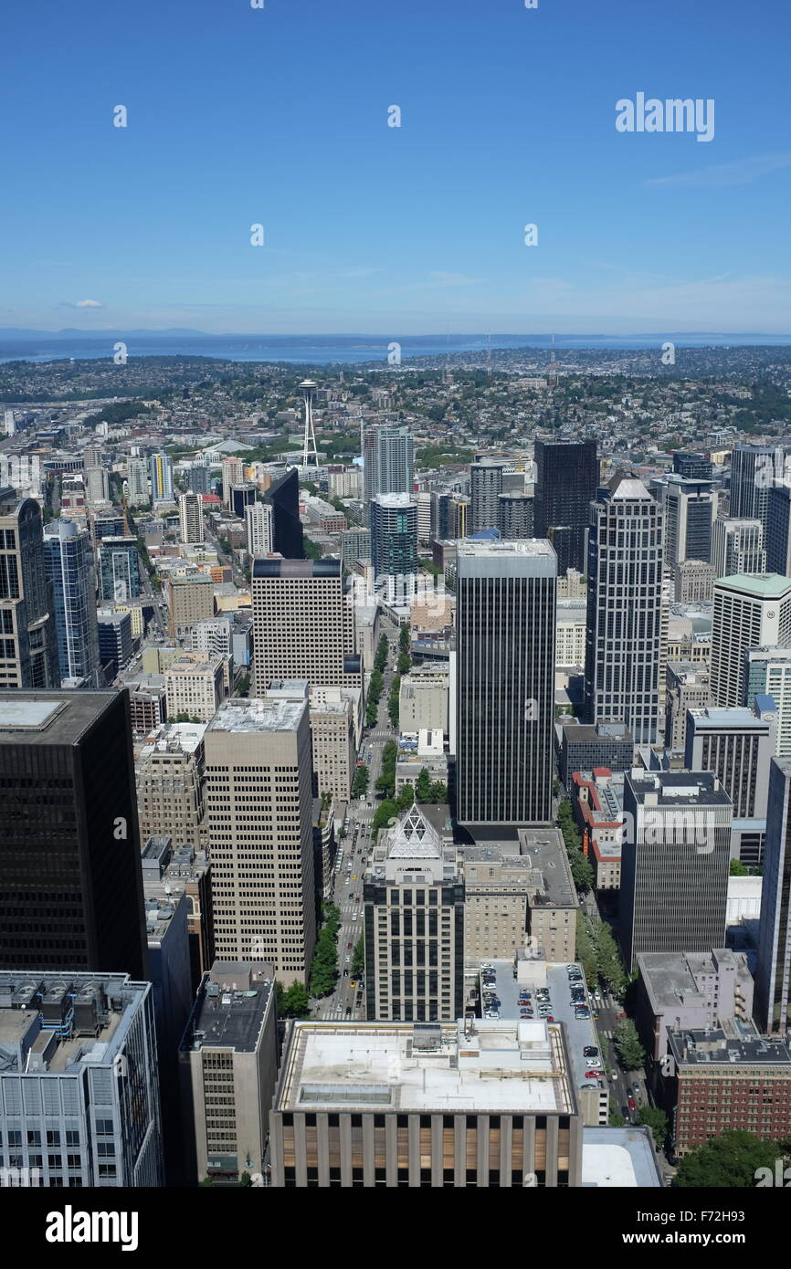 Seattle's Downtown from the Columbia Center, Seattle, Washington state ...