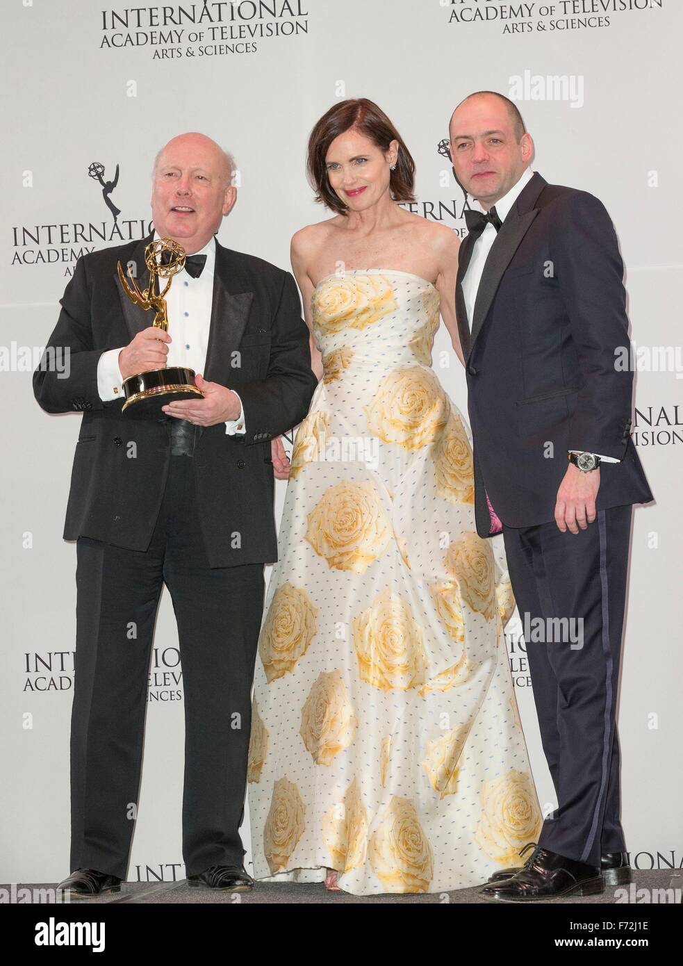 New York, NY, USA. 23rd Nov, 2015. Julian Fellowes, Elizabeth McGovern ...