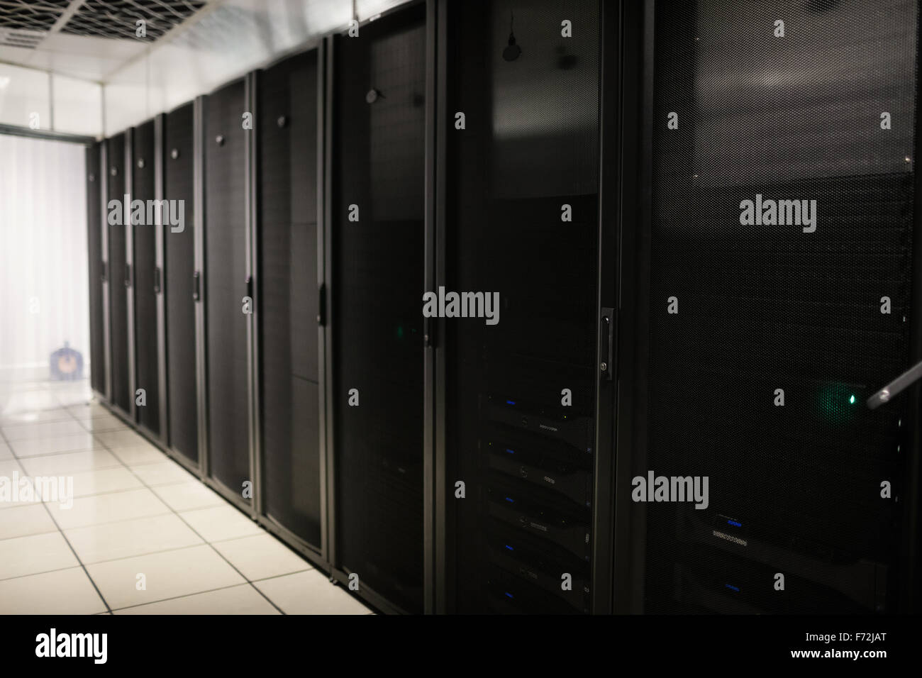 Servers in lockers Stock Photo - Alamy