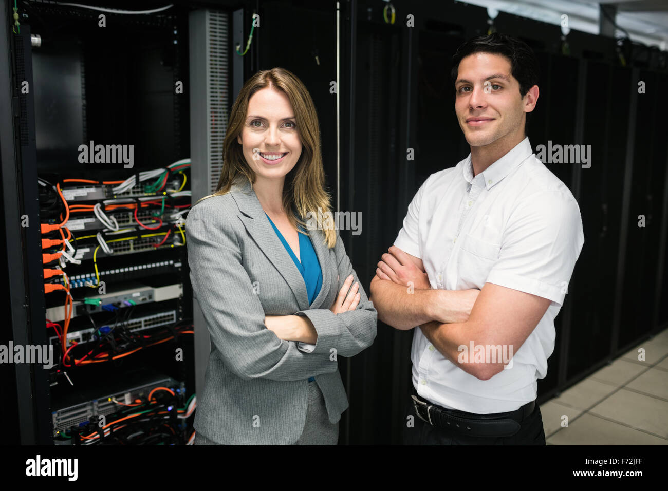 Team of technicians working together Stock Photo - Alamy