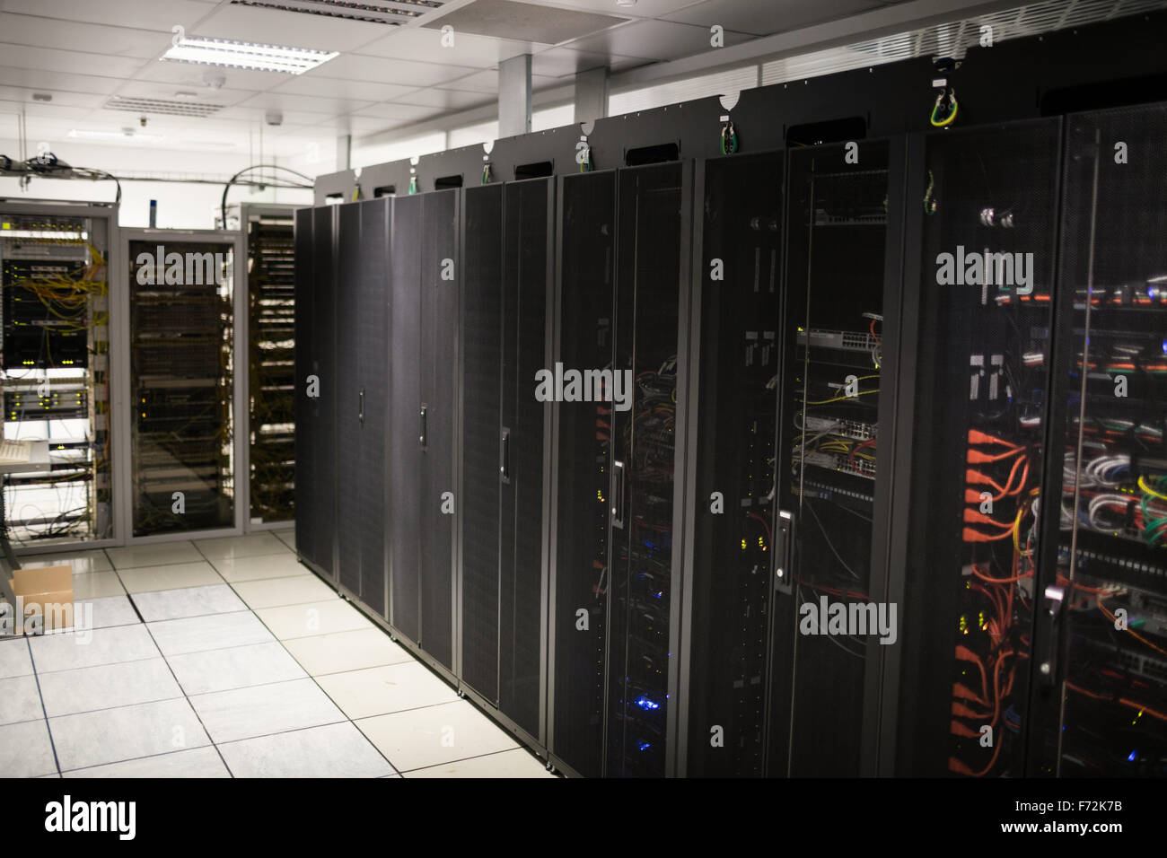 Servers in lockers Stock Photo - Alamy