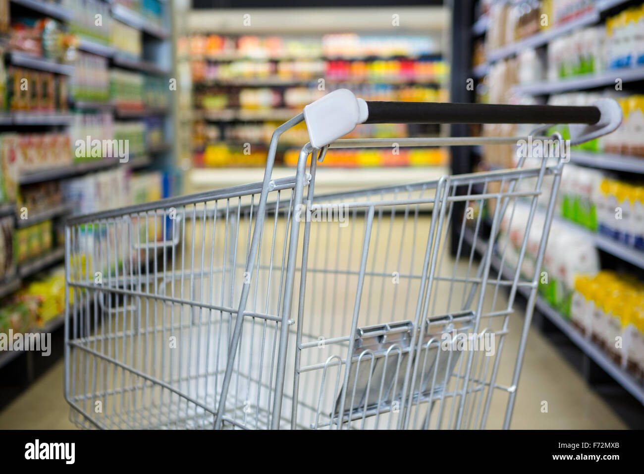 View of an empty trolley Stock Photo - Alamy