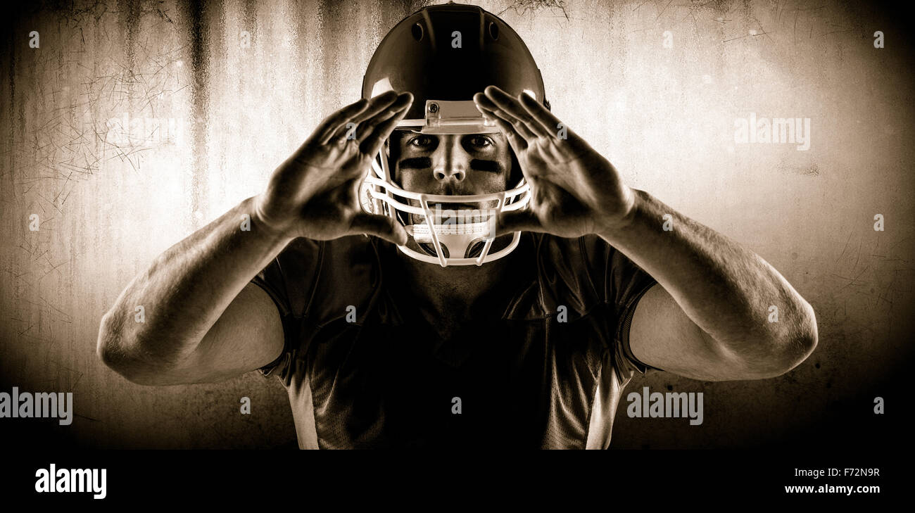 American football player face hi-res stock photography and images - Alamy