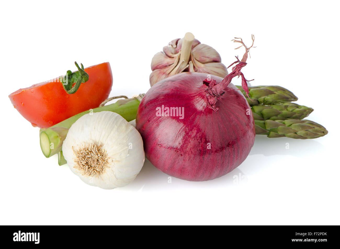Vegetables still life Isolated on white background Stock Photo - Alamy