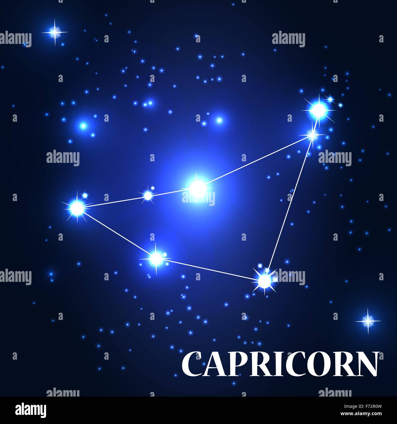 Symbol. Capricorn Zodiac Sign. Vector Illustration Stock Vector Image ...