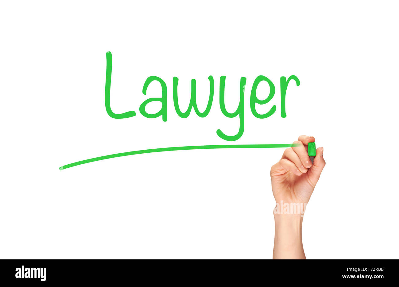 A woman's hand writing the word, Lawyer, on a clear screen Stock Photo ...