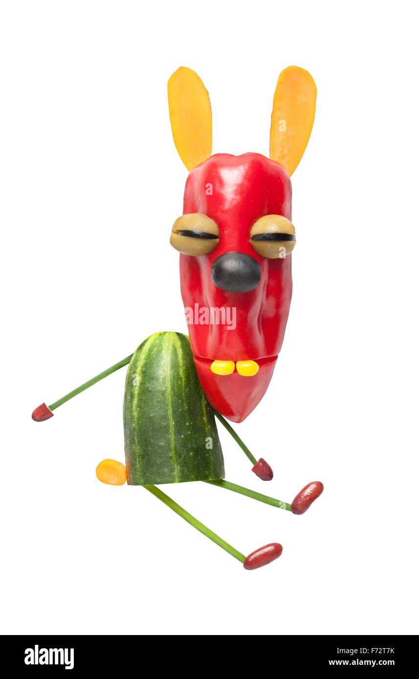 Funny vegetable rabbit on isolated background Stock Photo - Alamy