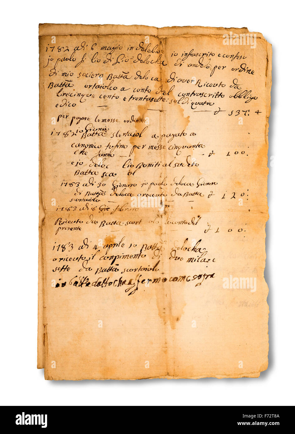 old manuscripts isolated on white background Stock Photo - Alamy