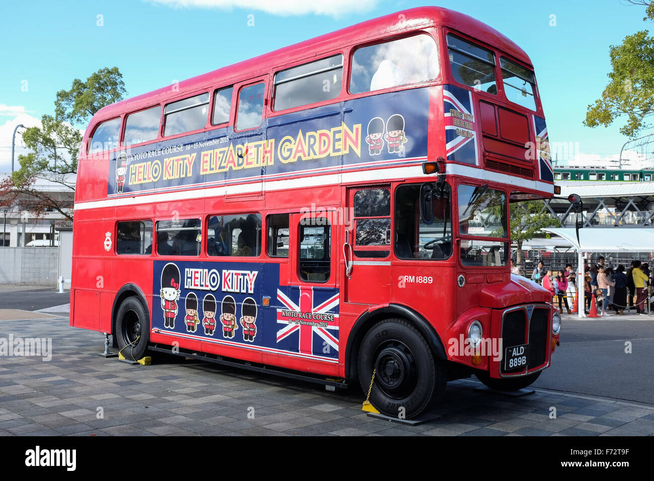 An old London with "Hello Kitty" ads in Kyoto, Japan Stock Photo - Alamy