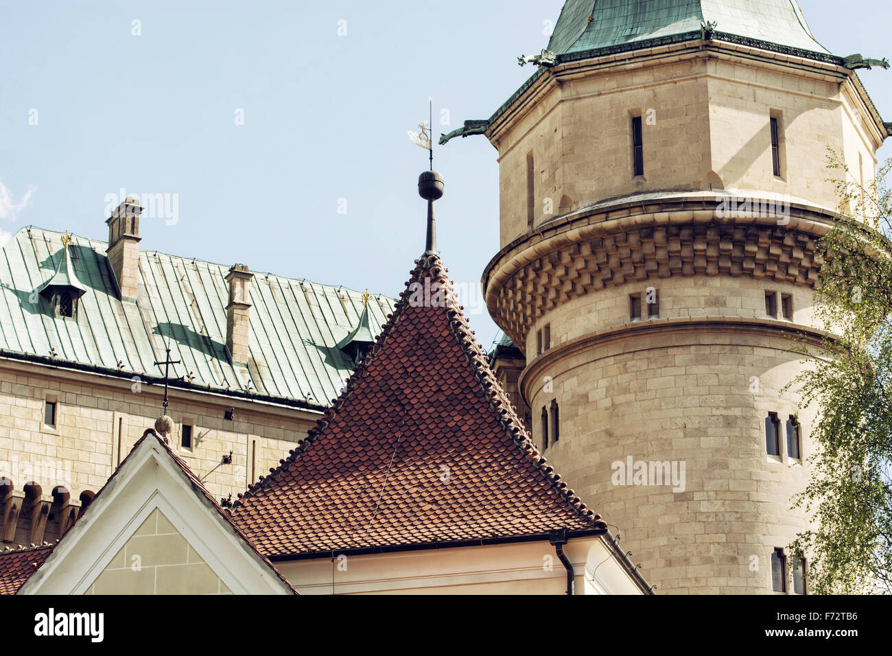 Bojnice castle roofs unesco tower hi-res stock photography and images ...
