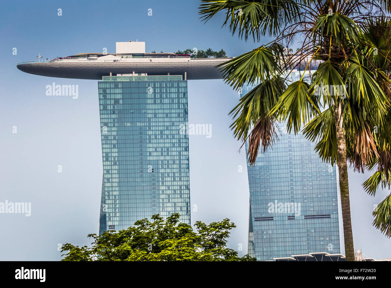 MARINA BAY SANDS, SINGAPORE NOVEMBER 05, 2015: Beautiful day at the ...
