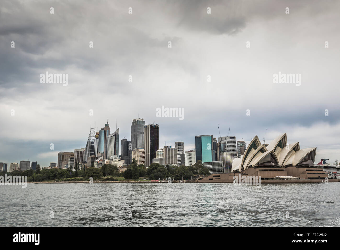 SYDNEY - OCTOBER 27 : Sydney city circular quay sunset lights and ...