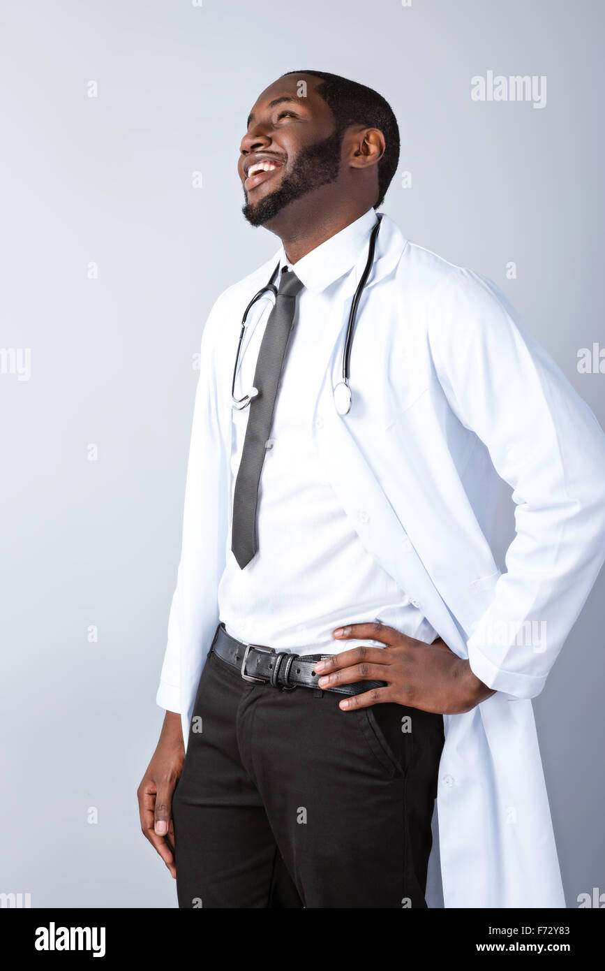 Concept for afro american doctor Stock Photo - Alamy