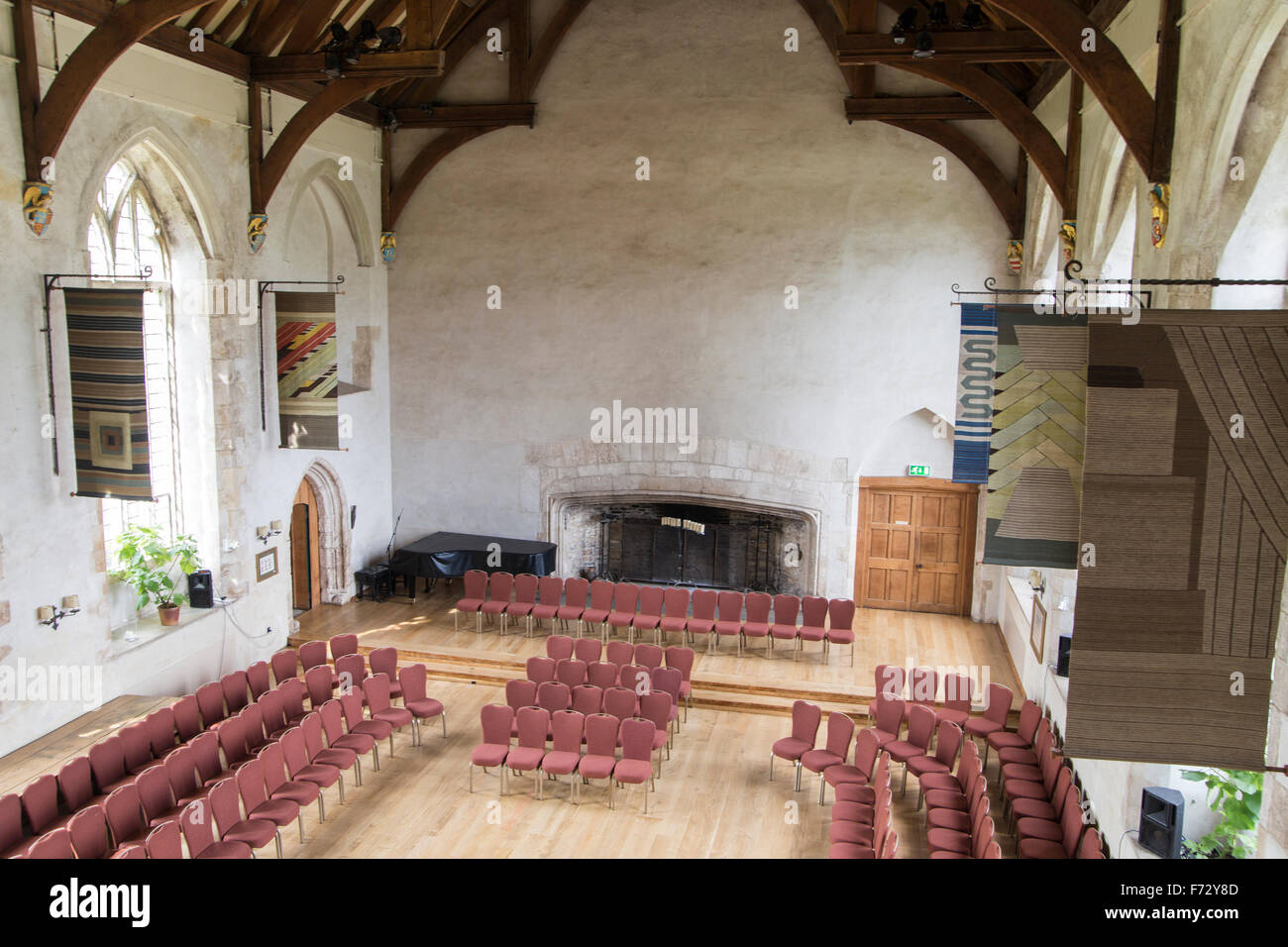 The Great Hall Dartington Hall Totnes South Devon England UK Stock ...
