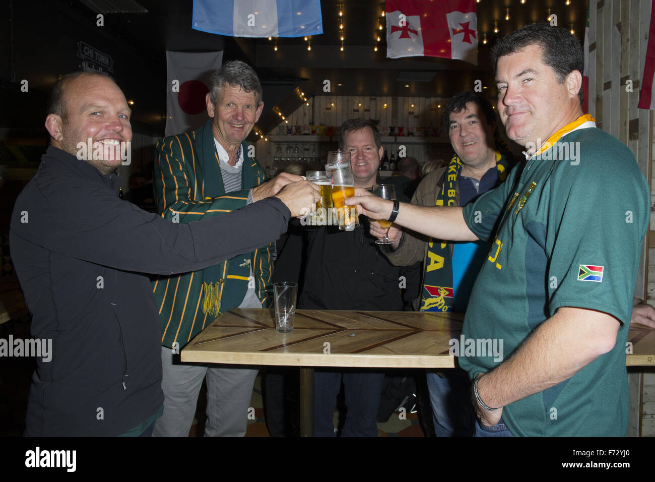The South African rugby team, who won the World Cup in 1995, arrive at ...
