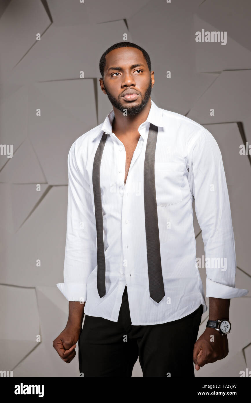 Concept for afro american man Stock Photo - Alamy