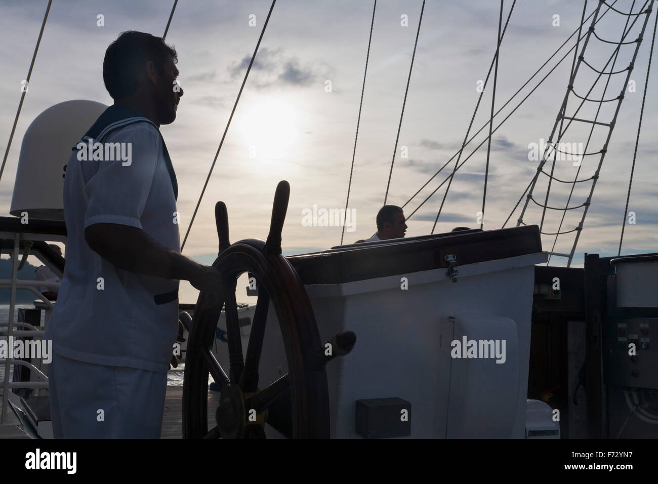 Helmsman sailor hi-res stock photography and images - Alamy