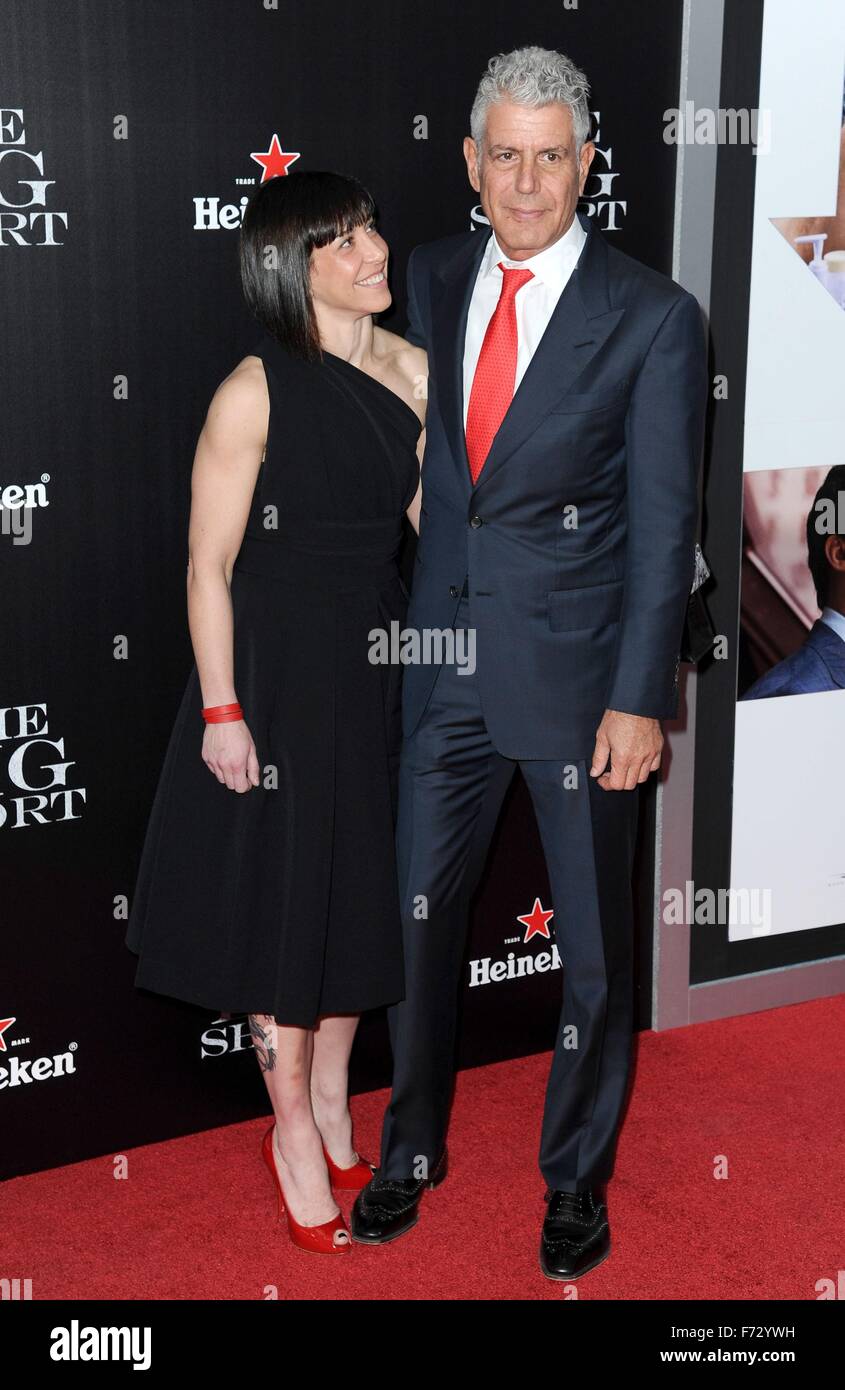 New York, NY, USA. 23rd Nov, 2015. Ottavia Busia, Anthony Bourdain at ...