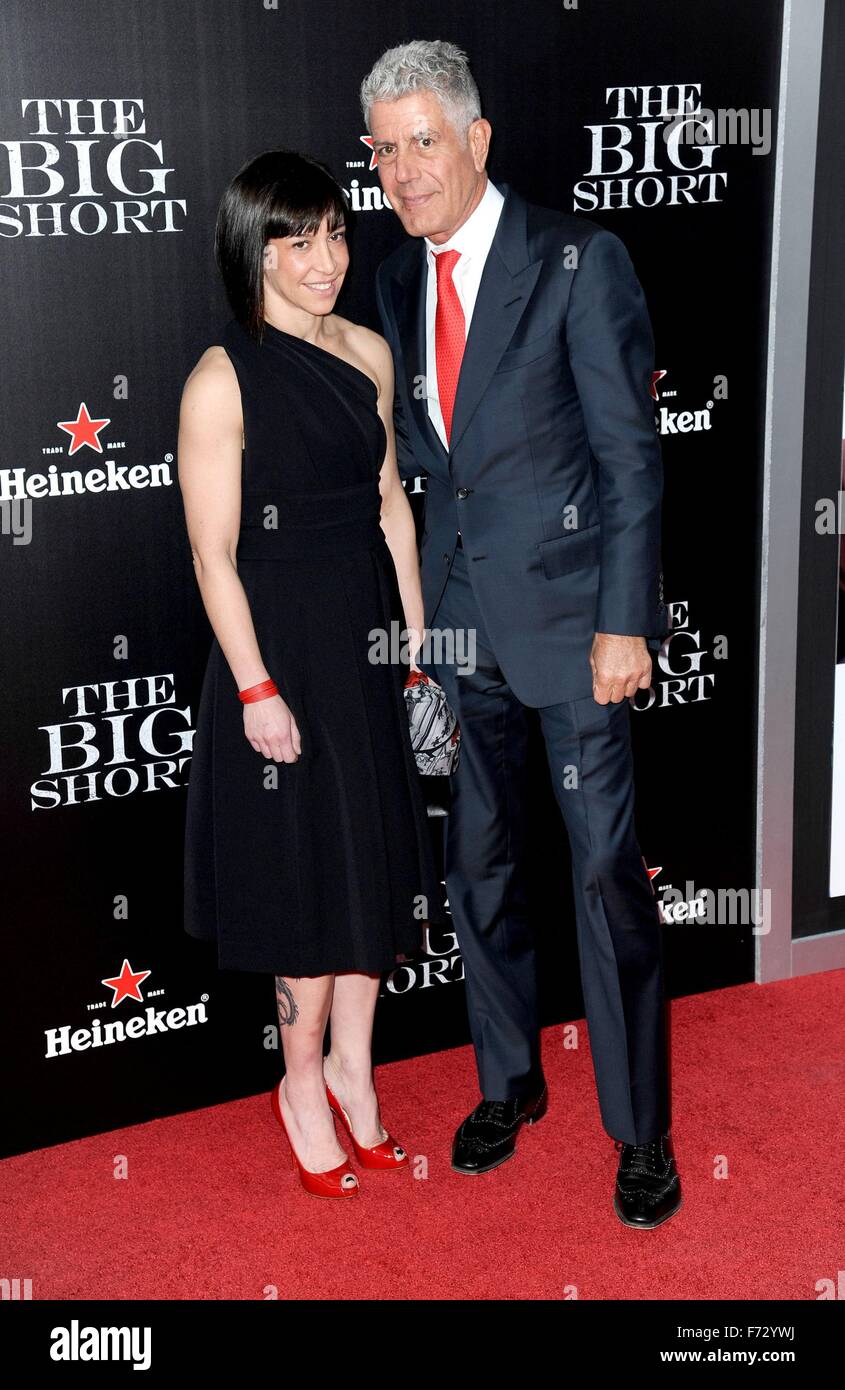 New York, NY, USA. 23rd Nov, 2015. Ottavia Busia, Anthony Bourdain at ...