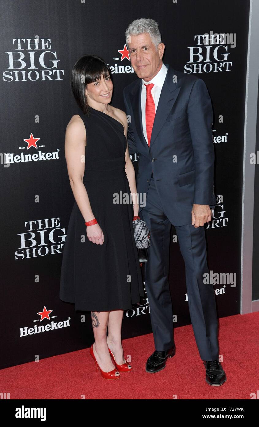 New York, NY, USA. 23rd Nov, 2015. Ottavia Busia, Anthony Bourdain at ...
