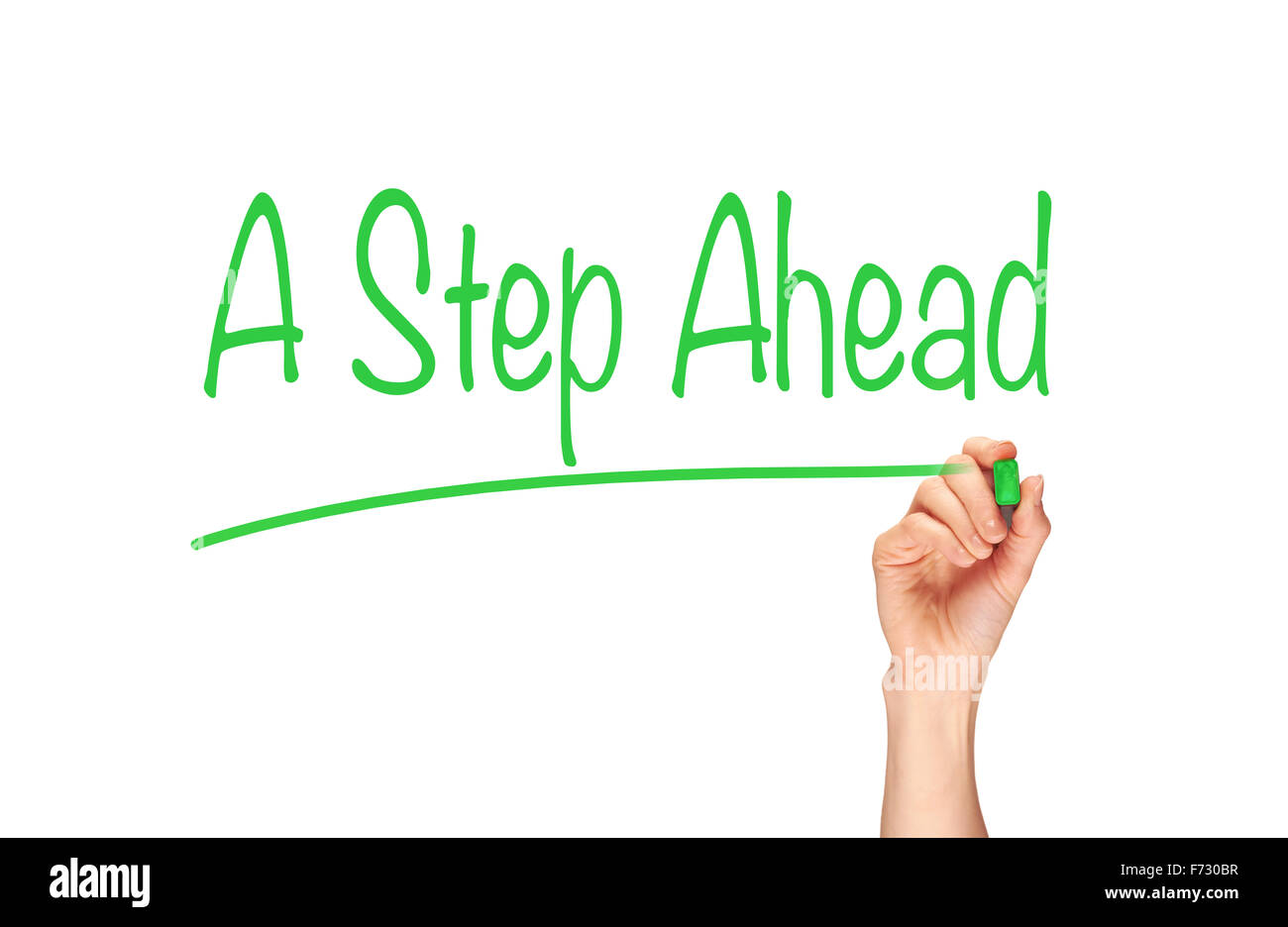 A Step Ahead, Induction Training headlines concept Stock Photo - Alamy