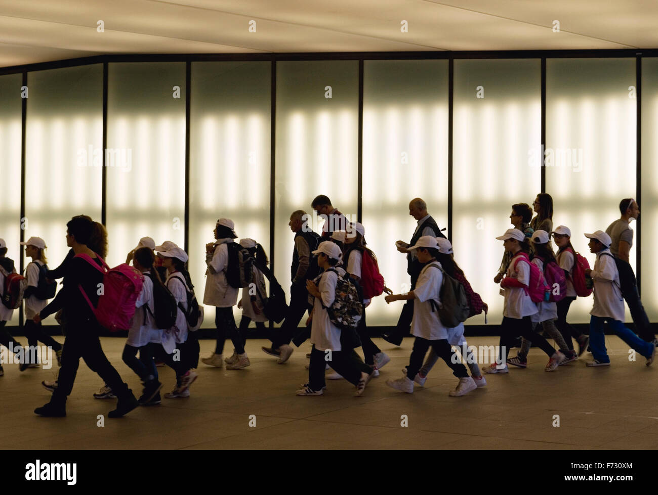 pupils in underpass at Milan Rho railway station, Italy Stock Photo - Alamy