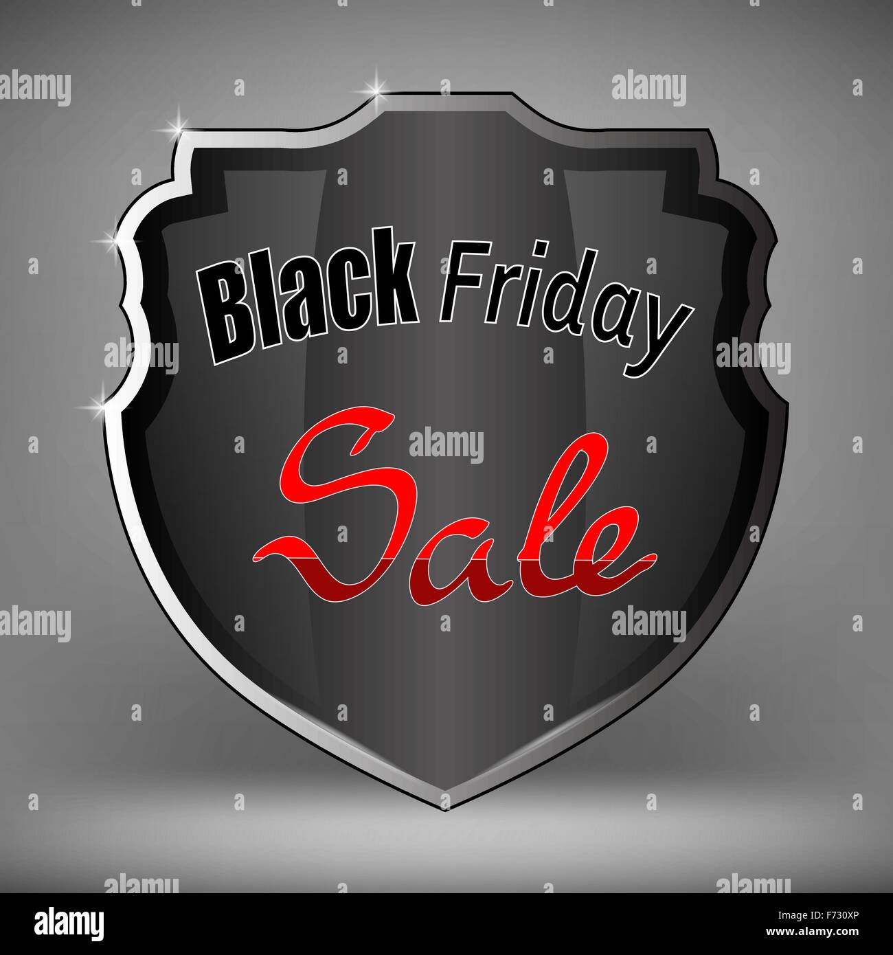 Metal Grey Shield of Black Friday Sale Stock Vector Image & Art - Alamy
