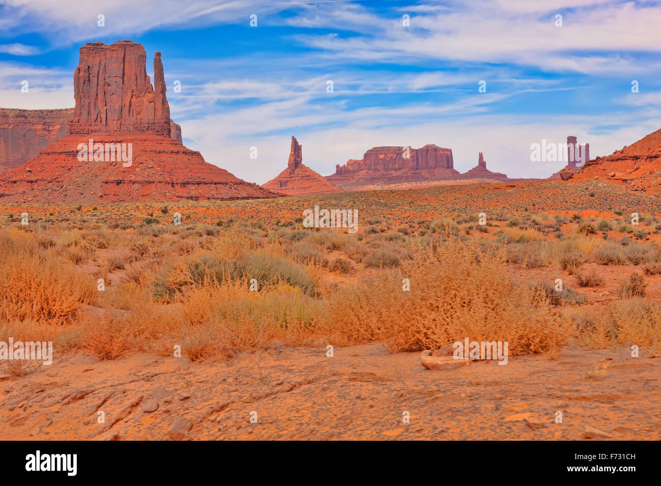 Rock formations in Monument Valley Arizona; Monument Valley Navajo ...