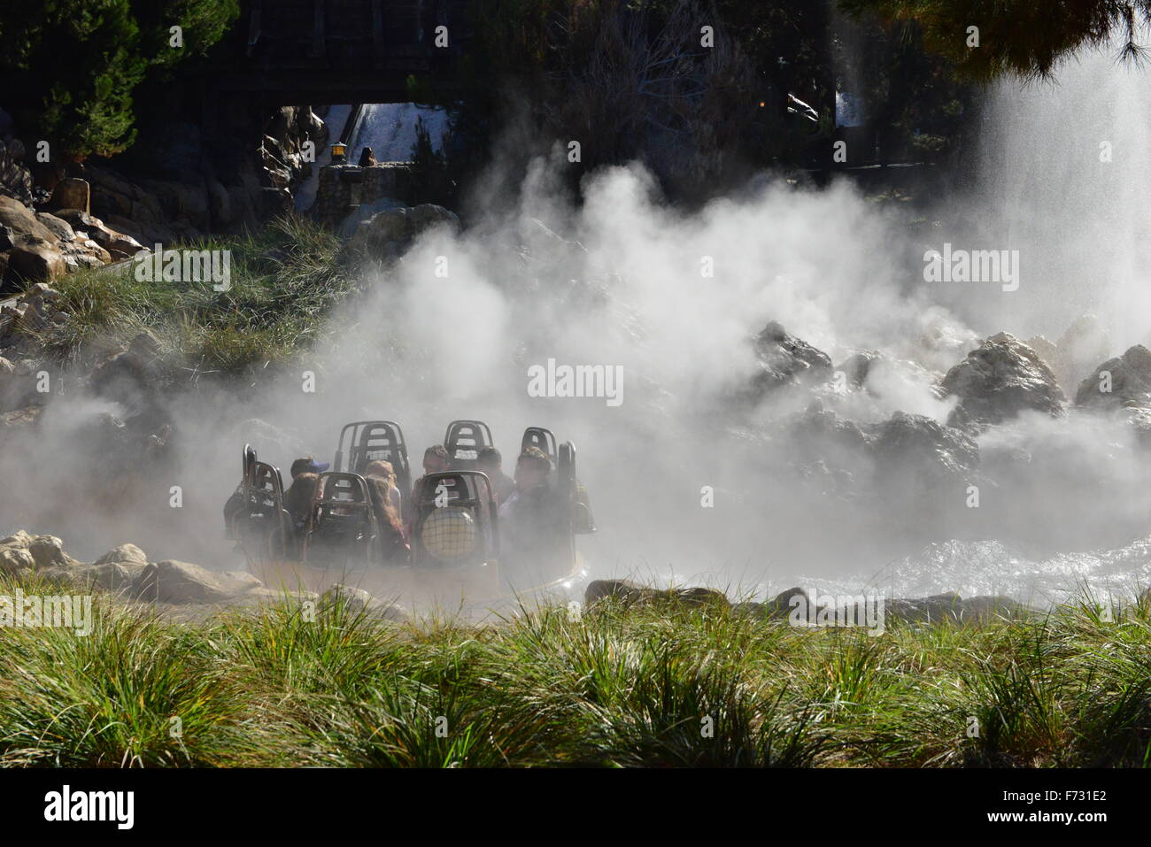 American Theme park water roller coaster Stock Photo - Alamy